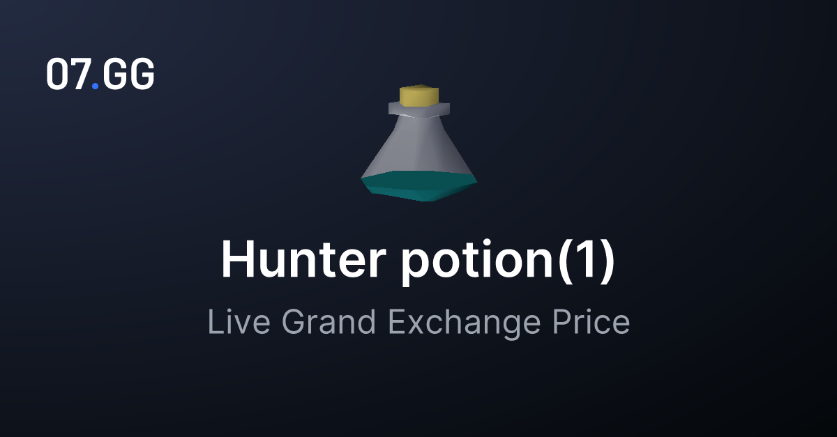 Hunter potion(1): Live GE Price on OSRS