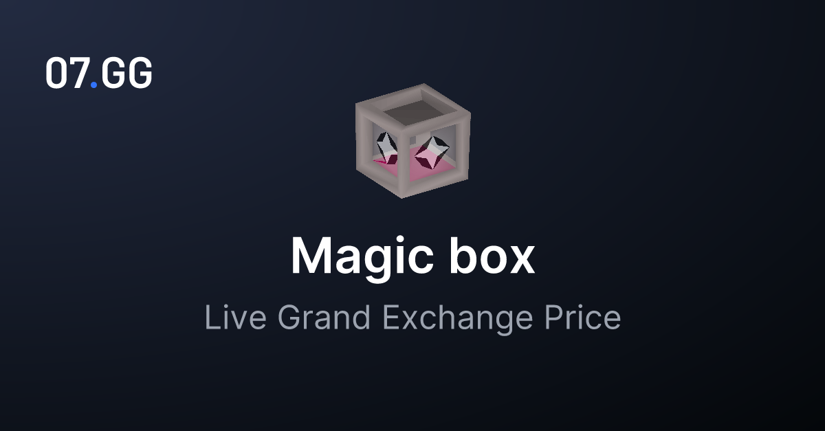 Magic box: Live GE Price on OSRS