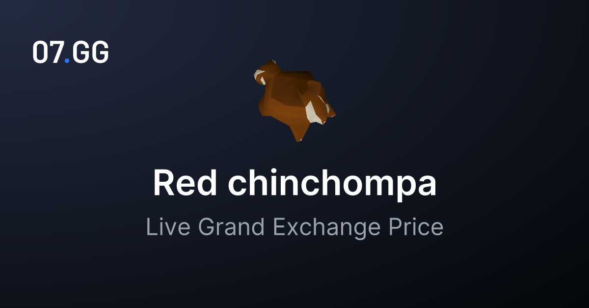 Red chinchompa: Live GE Price on OSRS