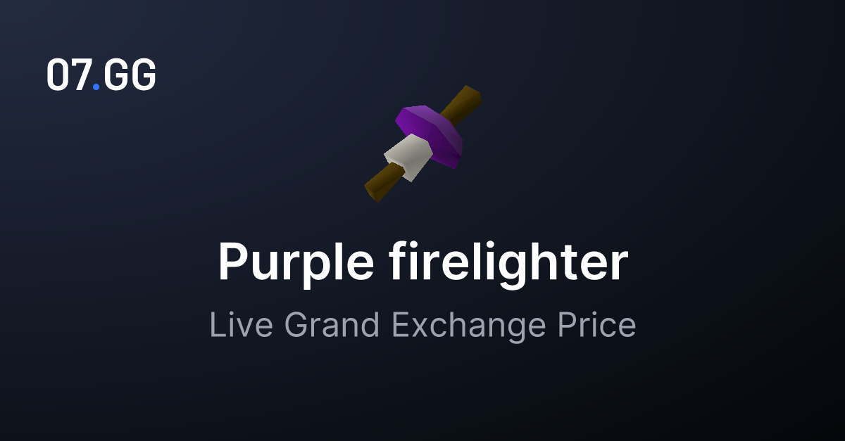 Purple firelighter: Live GE Price on OSRS