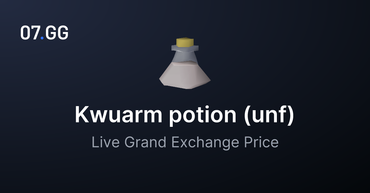 Kwuarm potion (unf): Live GE Price on OSRS