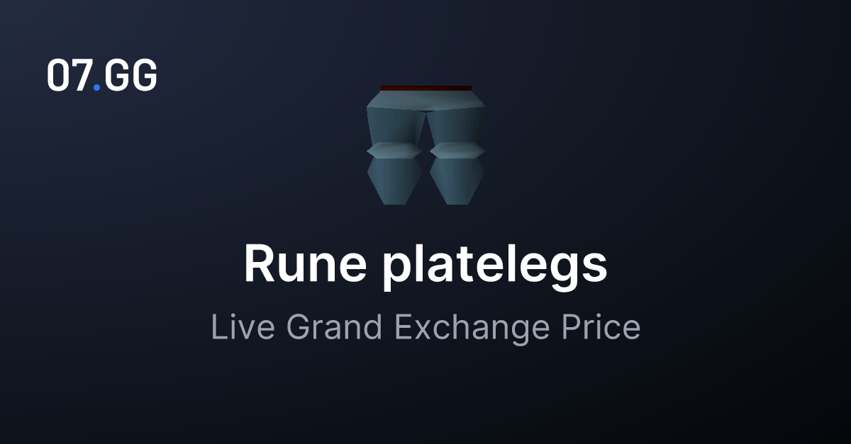 Rune platelegs: Live GE Price on OSRS