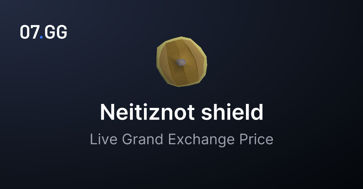Neitiznot shield: Live GE Price on OSRS