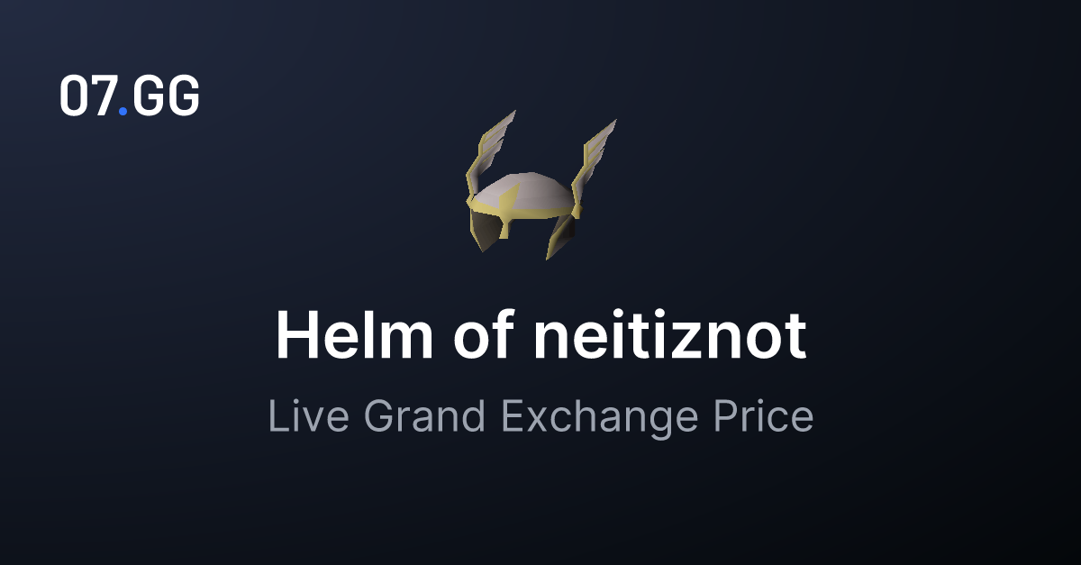 Helm of neitiznot: Live GE Price on OSRS