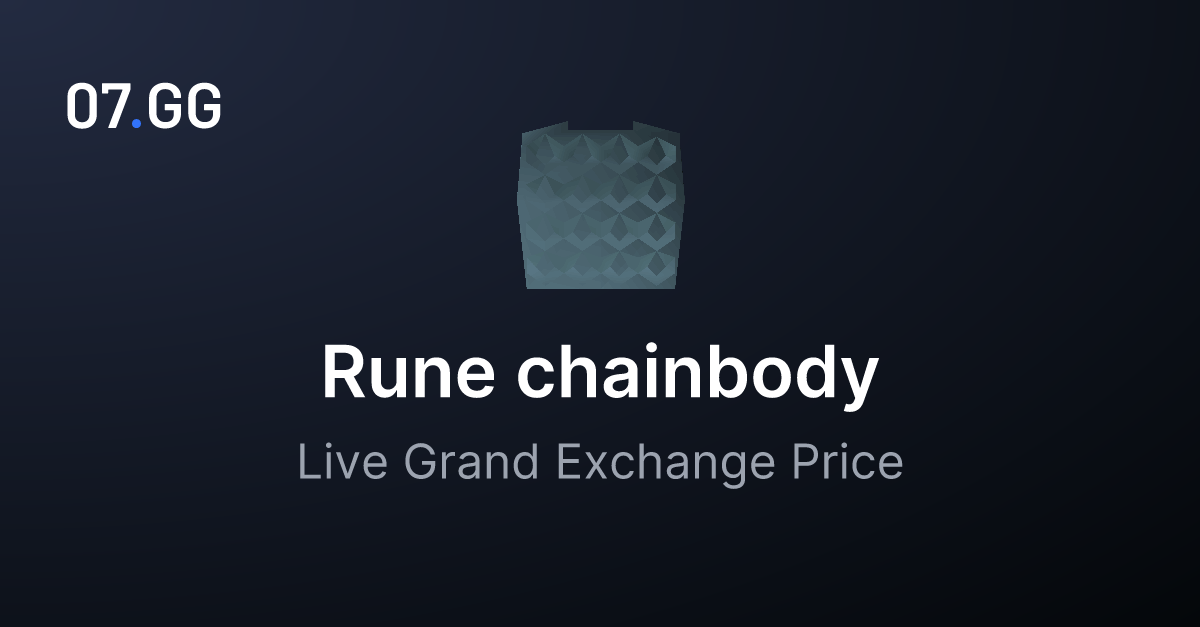Rune chainbody: Live GE Price on OSRS