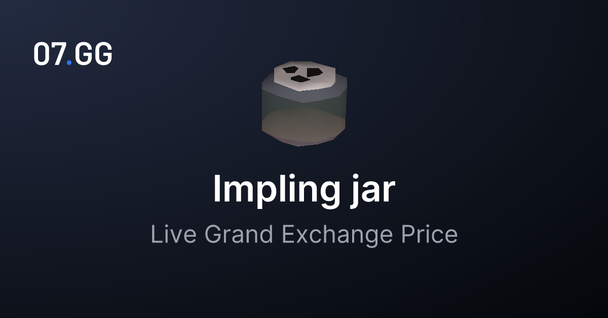 Impling jar: Live GE Price on OSRS
