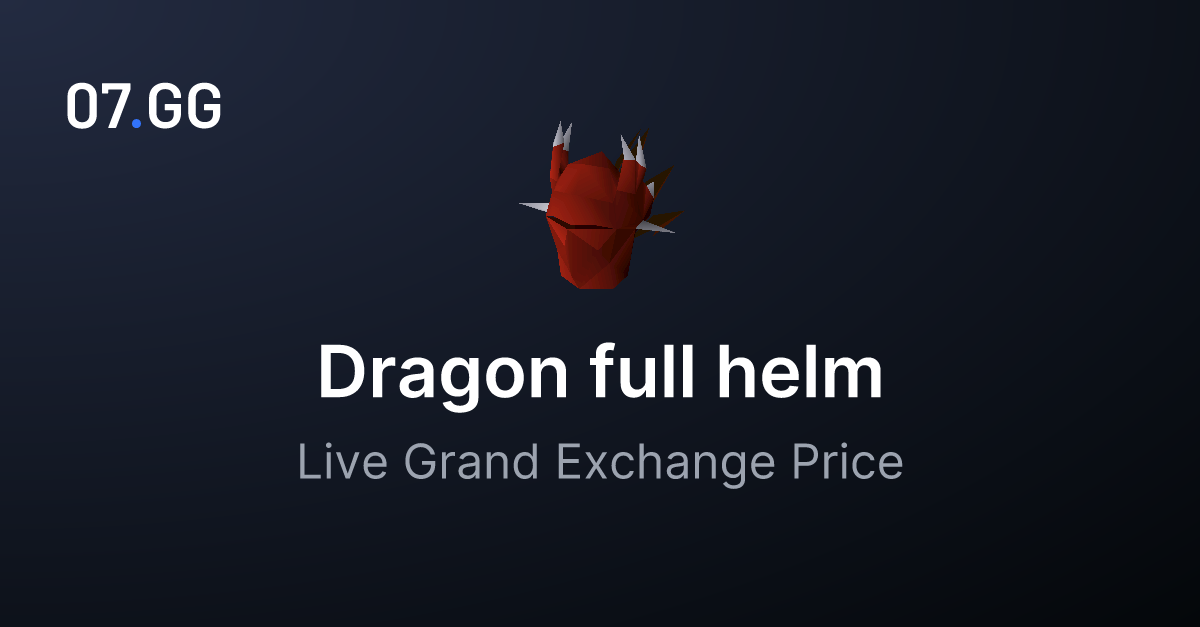 Dragon full helm: Live GE Price on OSRS
