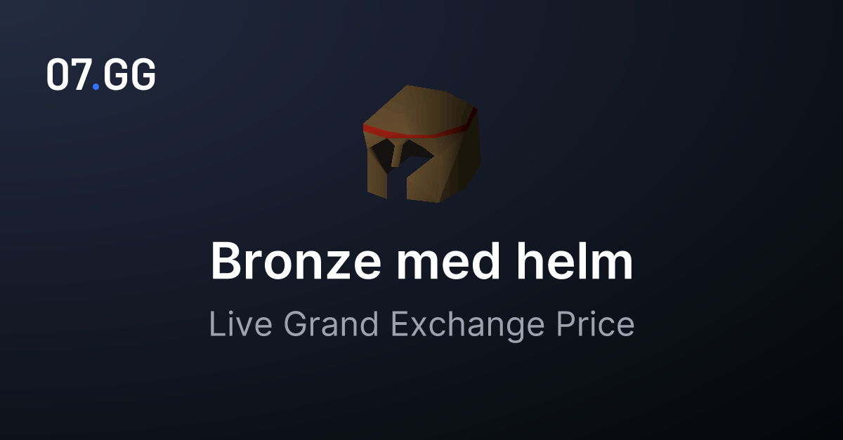 Bronze med helm: Live GE Price on OSRS