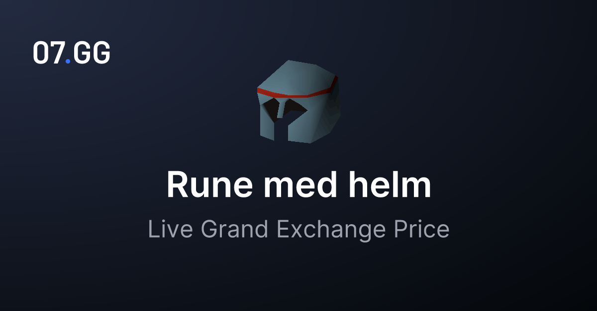 Rune med helm: Live GE Price on OSRS