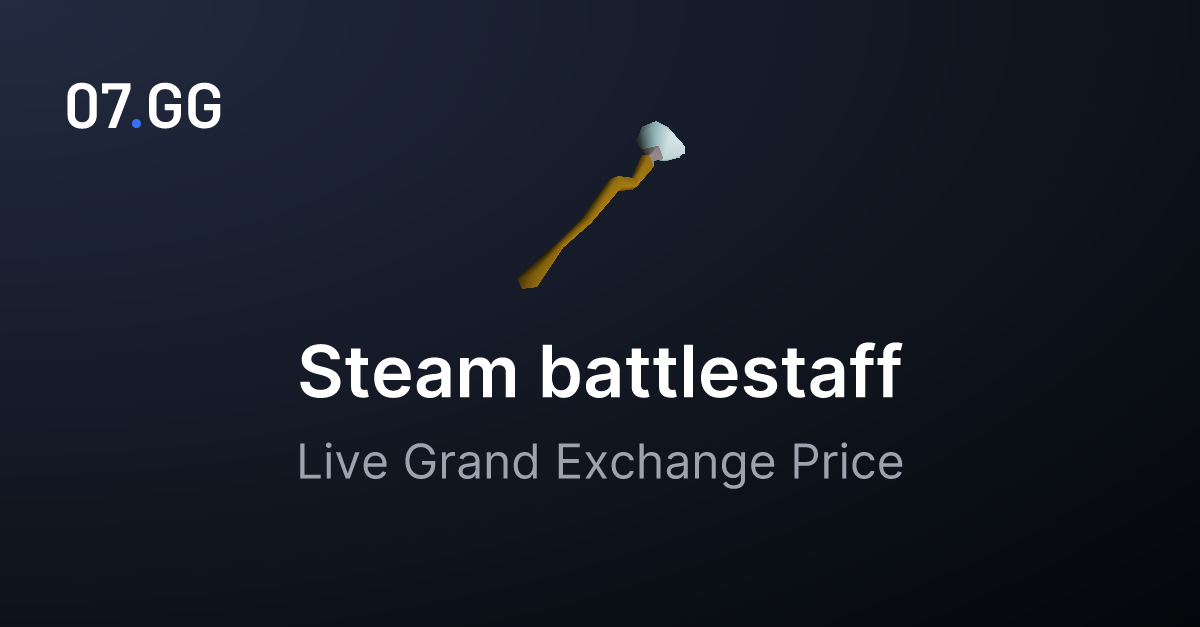 Steam battlestaff: Live GE Price on OSRS