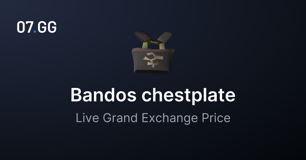 Bandos chestplate: Live GE Price on OSRS