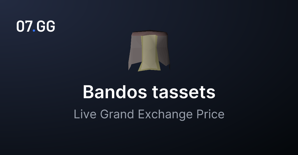Bandos tassets: Live GE Price on OSRS