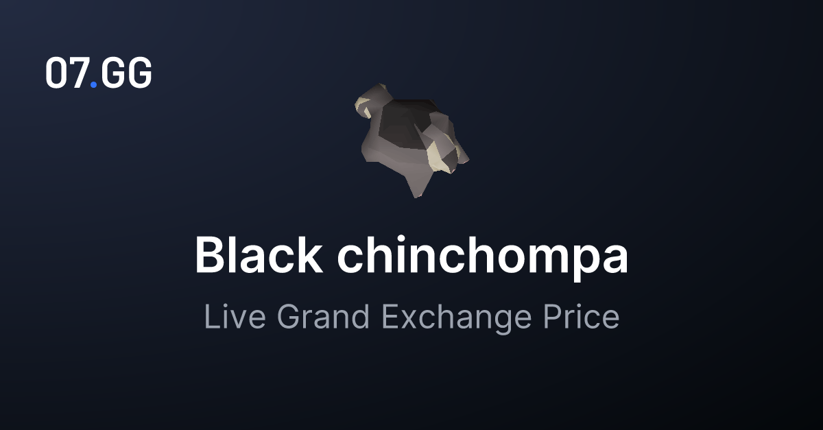 Black chinchompa: Live GE Price on OSRS