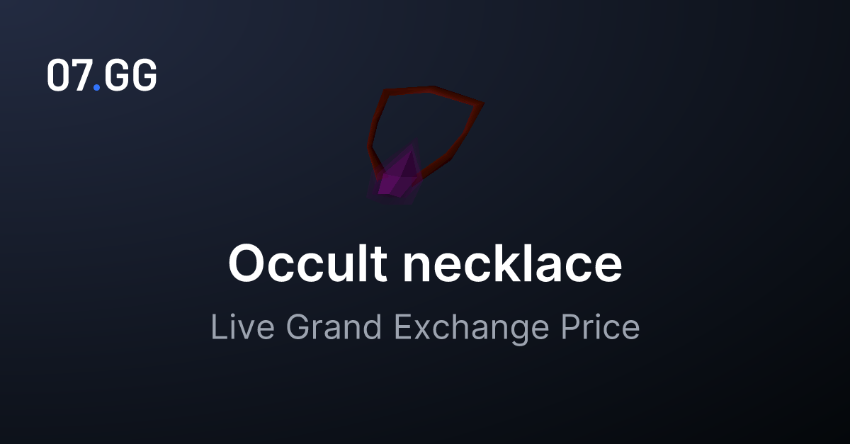Occult necklace: Live GE Price on OSRS