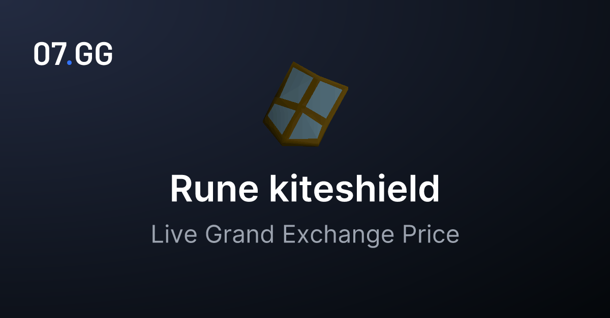 Rune kiteshield: Live GE Price on OSRS