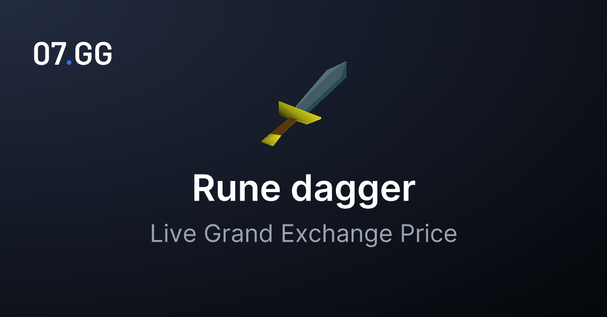 Rune dagger: Live GE Price on OSRS
