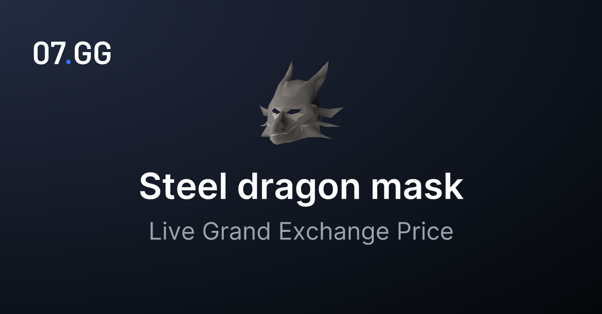 Steel dragon mask: Live GE Price on OSRS