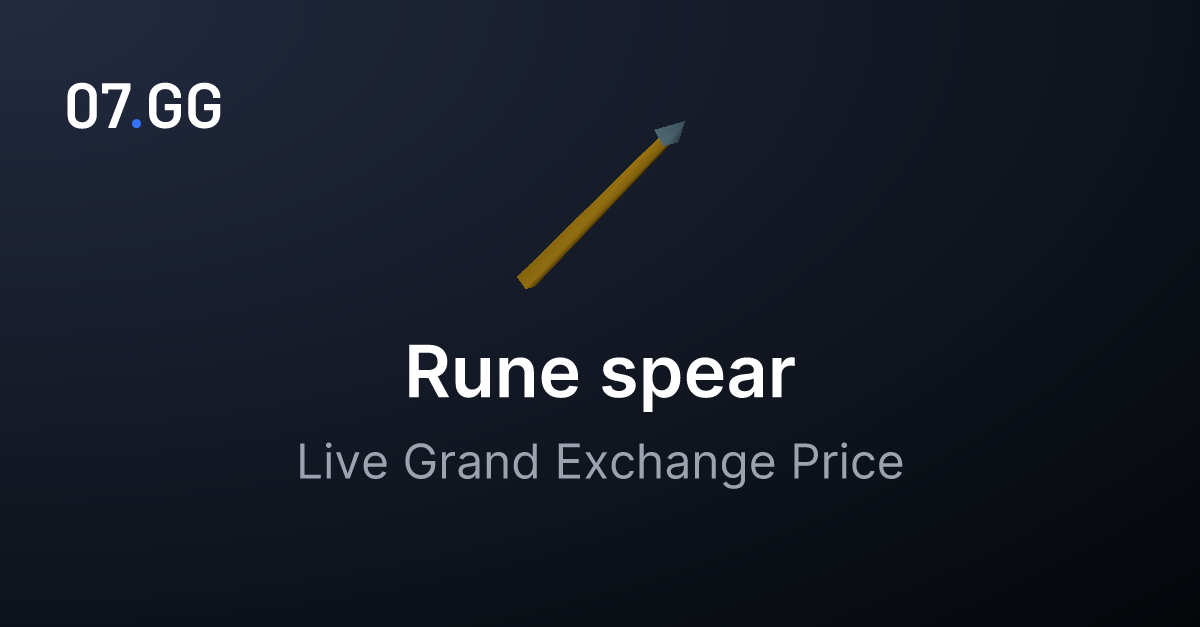 Rune spear: Live GE Price on OSRS