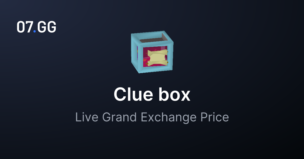 Clue box: Live GE Price on OSRS