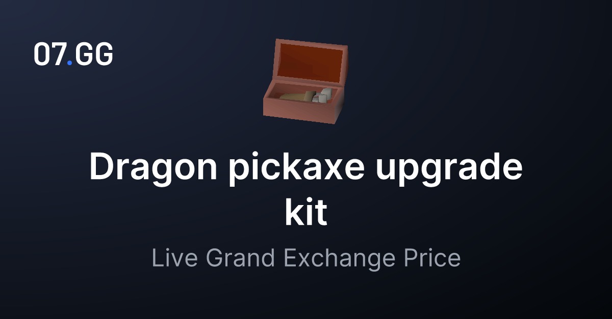 Dragon pickaxe upgrade kit: Live GE Price on OSRS