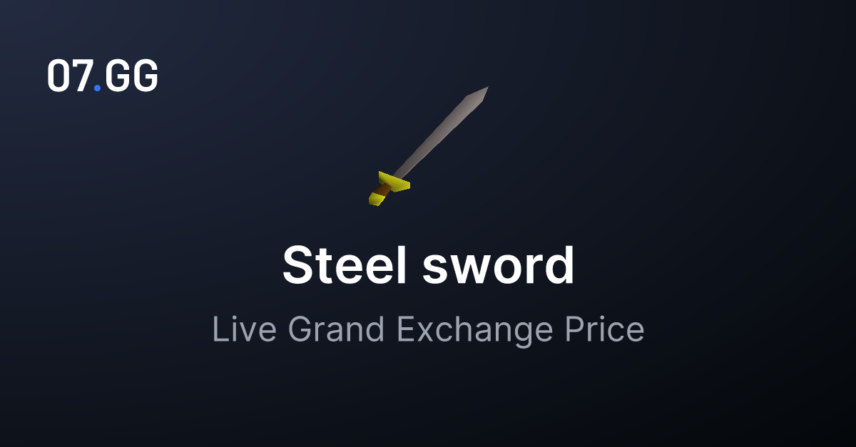 Steel sword: Live GE Price on OSRS