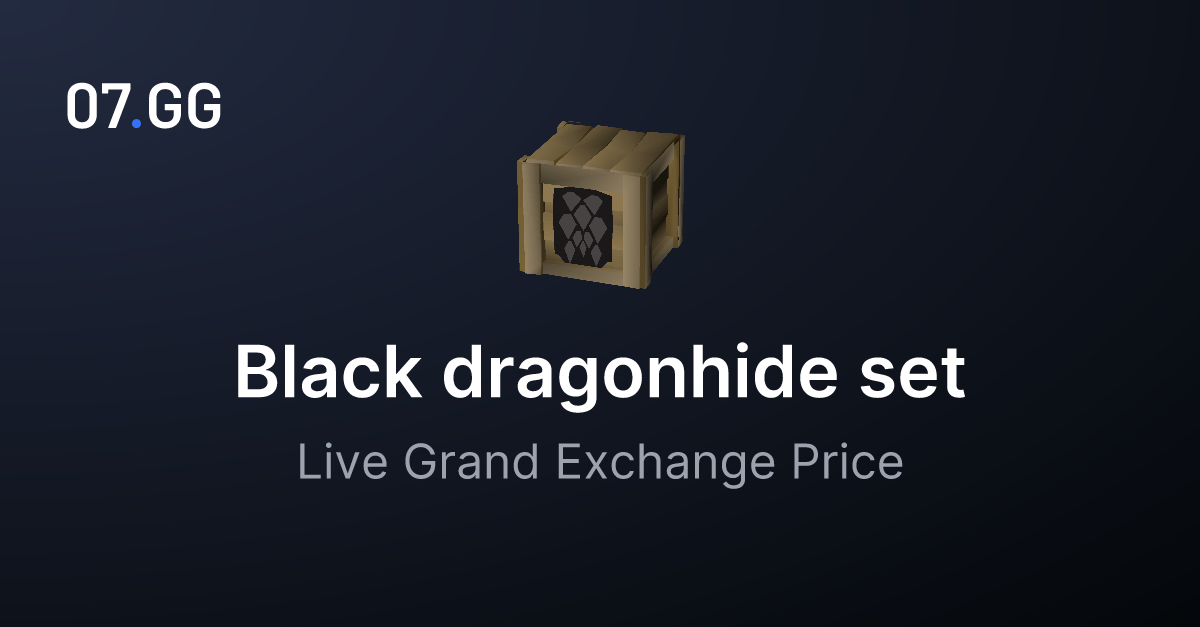 Black dragonhide set: Live GE Price on OSRS