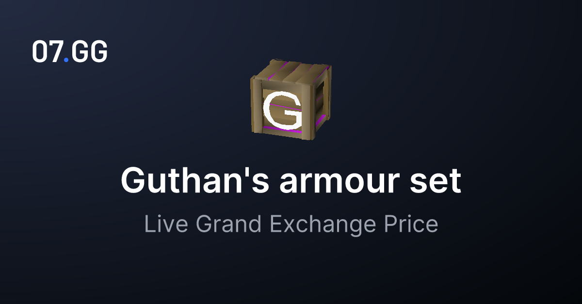 Guthan's armour set: Live GE Price on OSRS