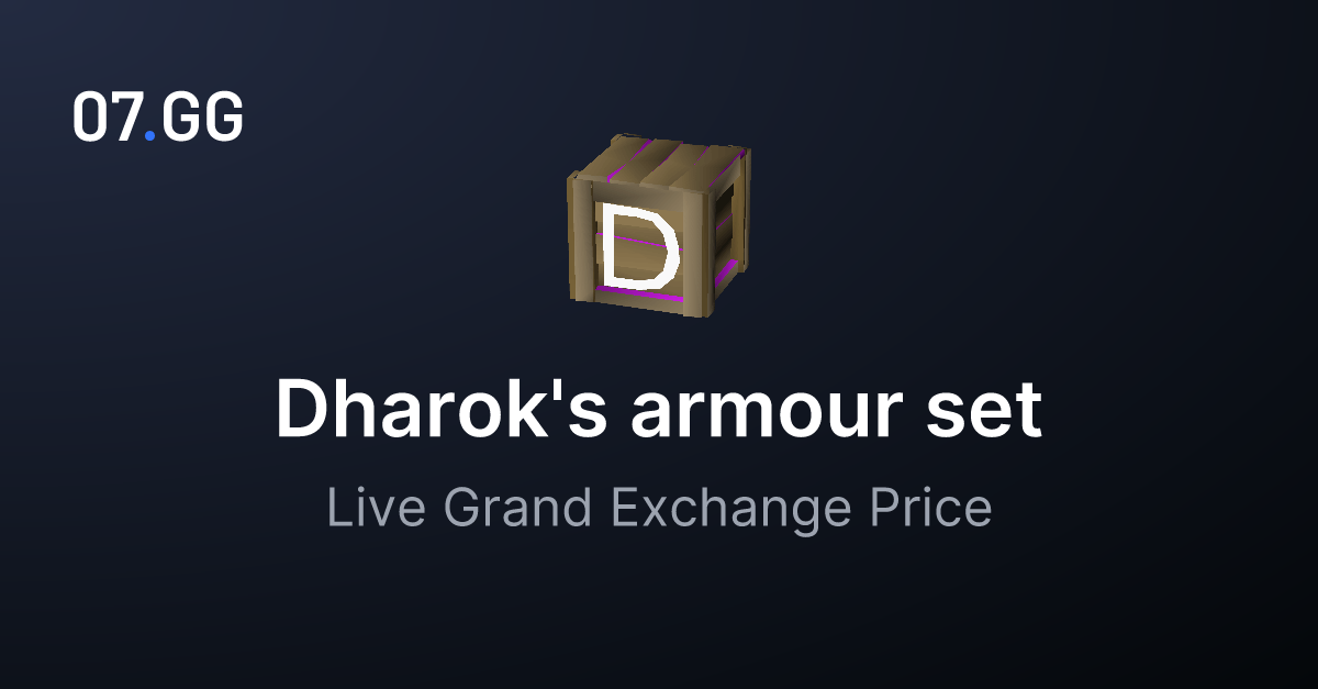 Dharok's armour set: Live GE Price on OSRS