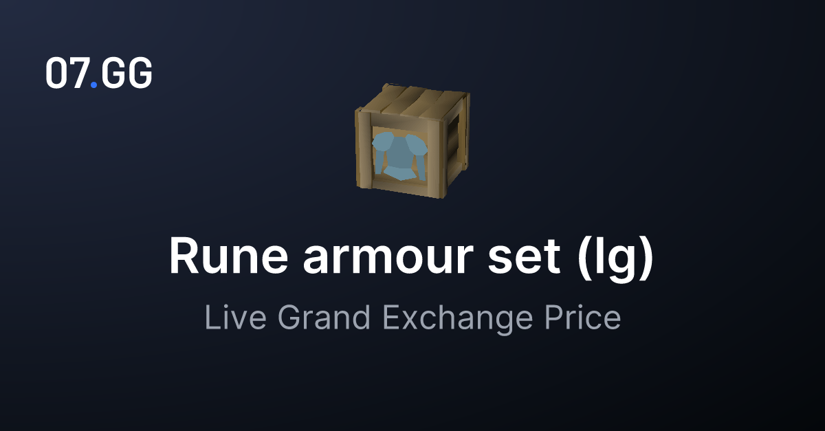 Rune armour set (lg): Live GE Price on OSRS