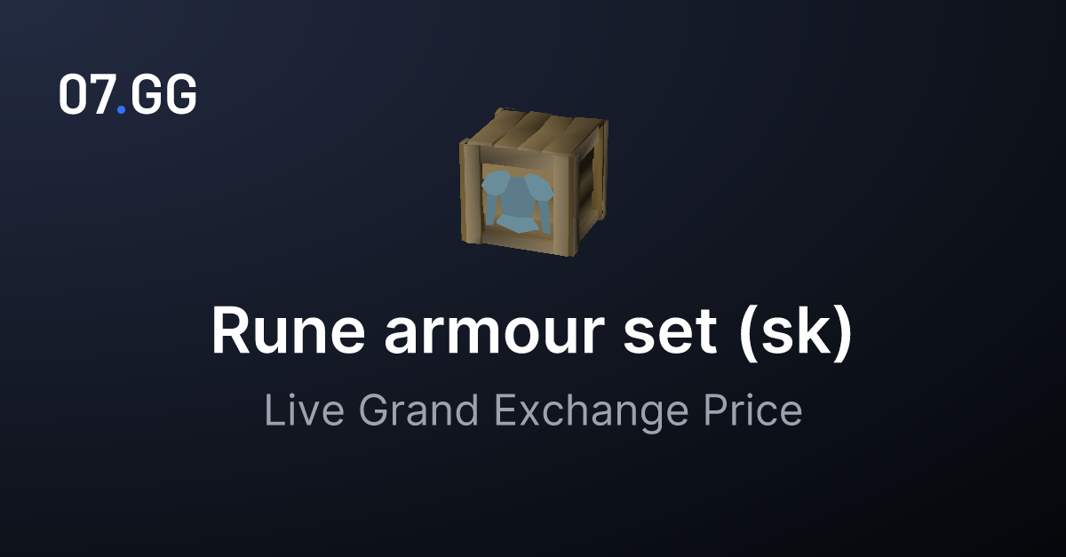 Rune armour set (sk): Live GE Price on OSRS