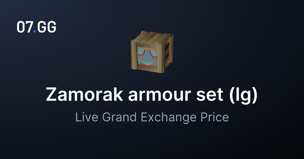 Zamorak armour set (lg): Live GE Price on OSRS