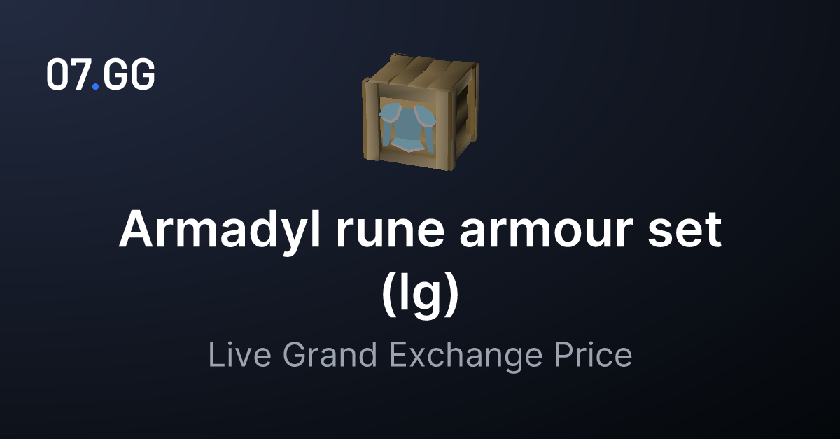 Armadyl rune armour set (lg): Live GE Price on OSRS