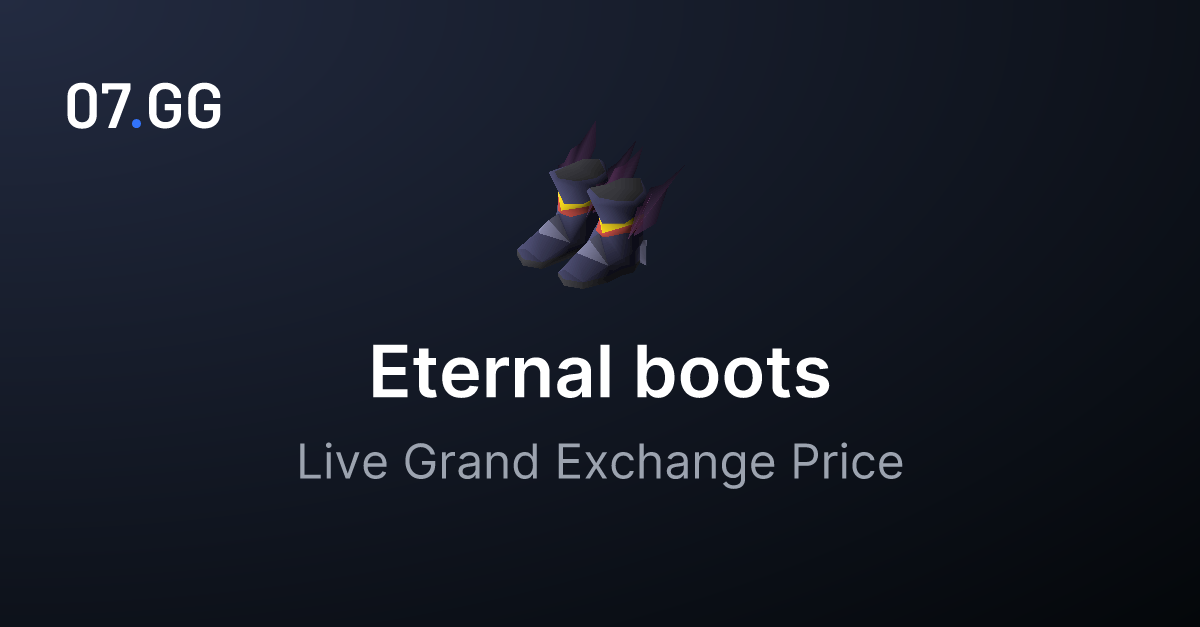 Eternal boots: Live GE Price on OSRS