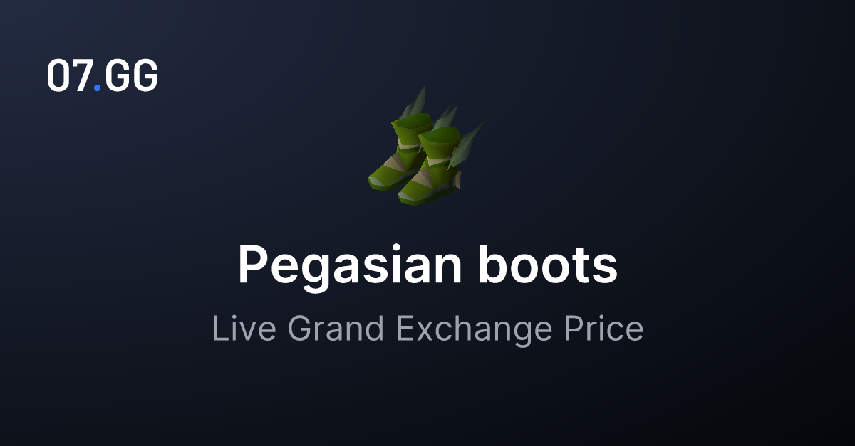 Pegasian boots: Live GE Price on OSRS
