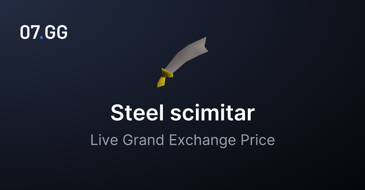 Steel scimitar: Live GE Price on OSRS