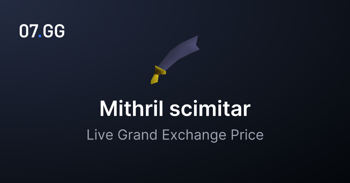Mithril scimitar: Live GE Price on OSRS