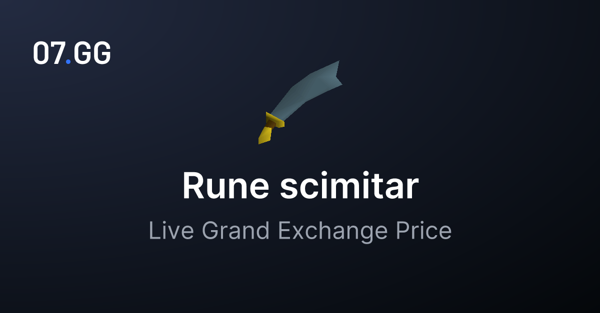 Rune scimitar: Live GE Price on OSRS