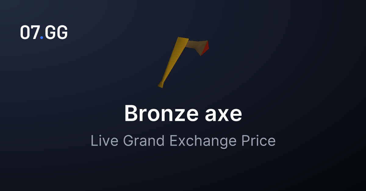 Bronze axe: Live GE Price on OSRS