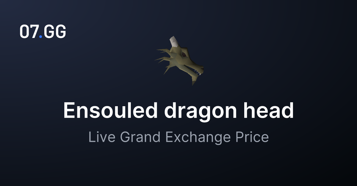 Ensouled dragon head: Live GE Price on OSRS