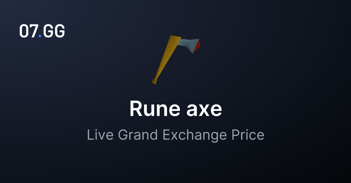 Rune axe: Live GE Price on OSRS