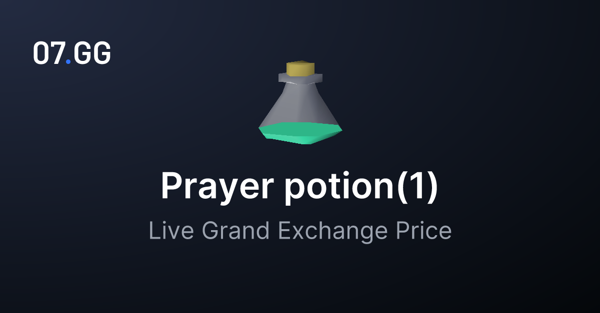 Prayer potion(1): Live GE Price on OSRS