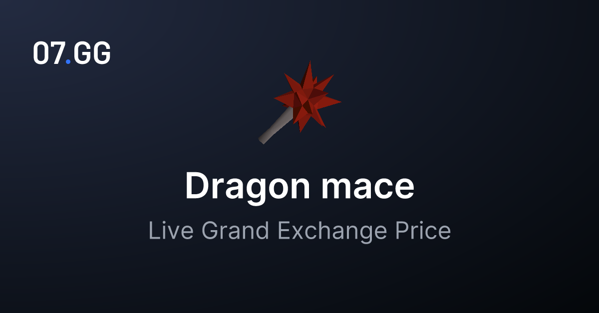 Dragon mace: Live GE Price on OSRS