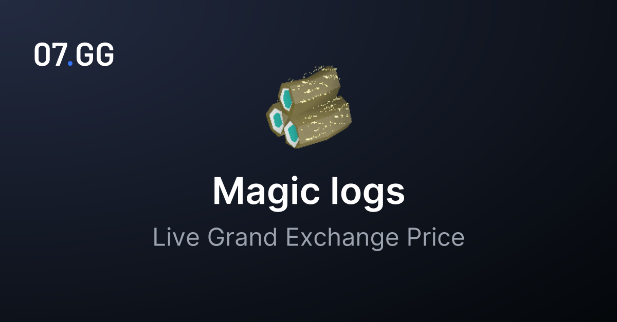 Magic logs: Live GE Price on OSRS