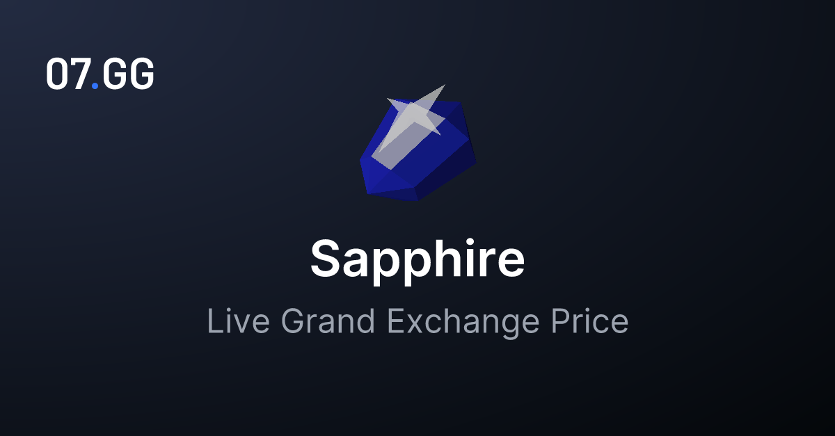 Sapphire: Live GE Price on OSRS