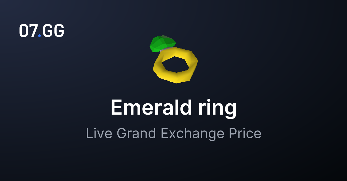 Emerald ring: Live GE Price on OSRS