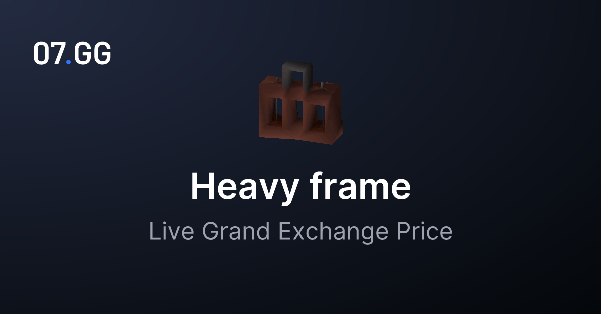 Heavy frame: Live GE Price on OSRS