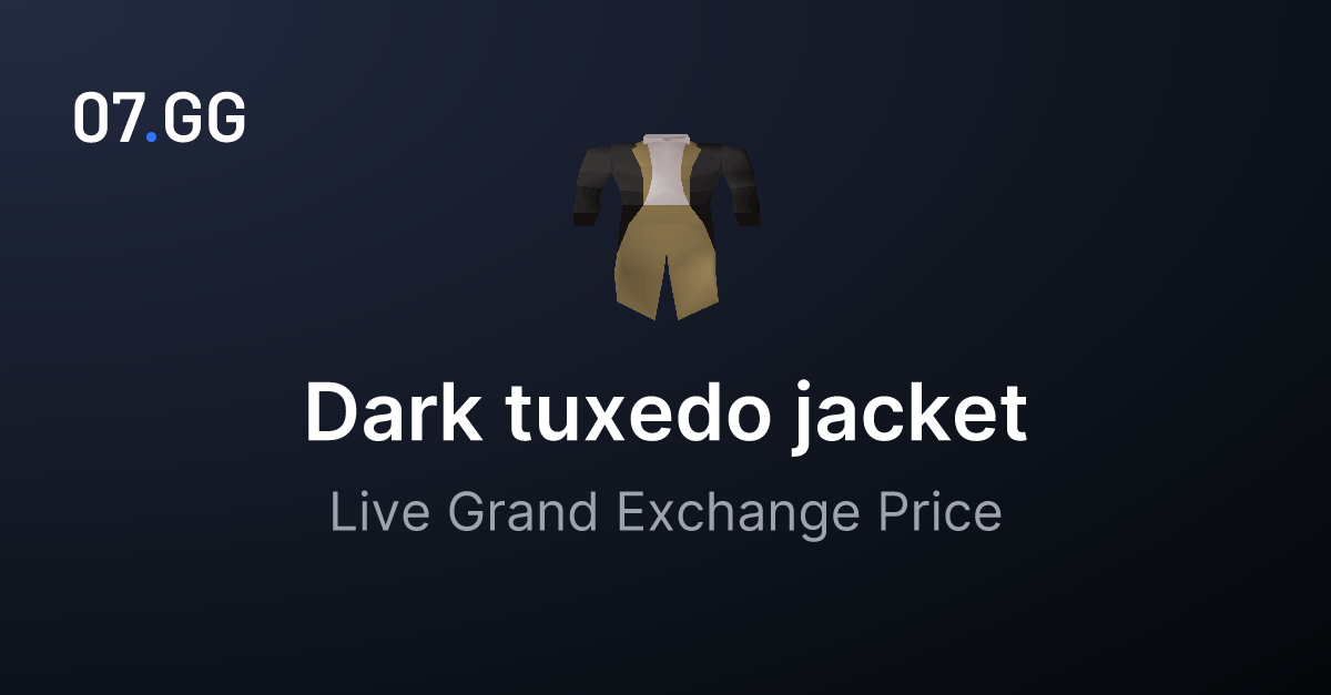 Dark tuxedo jacket: Live GE Price on OSRS