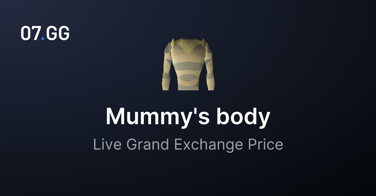 Mummy's body: Live GE Price on OSRS