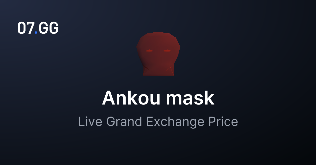 Ankou mask: Live GE Price on OSRS