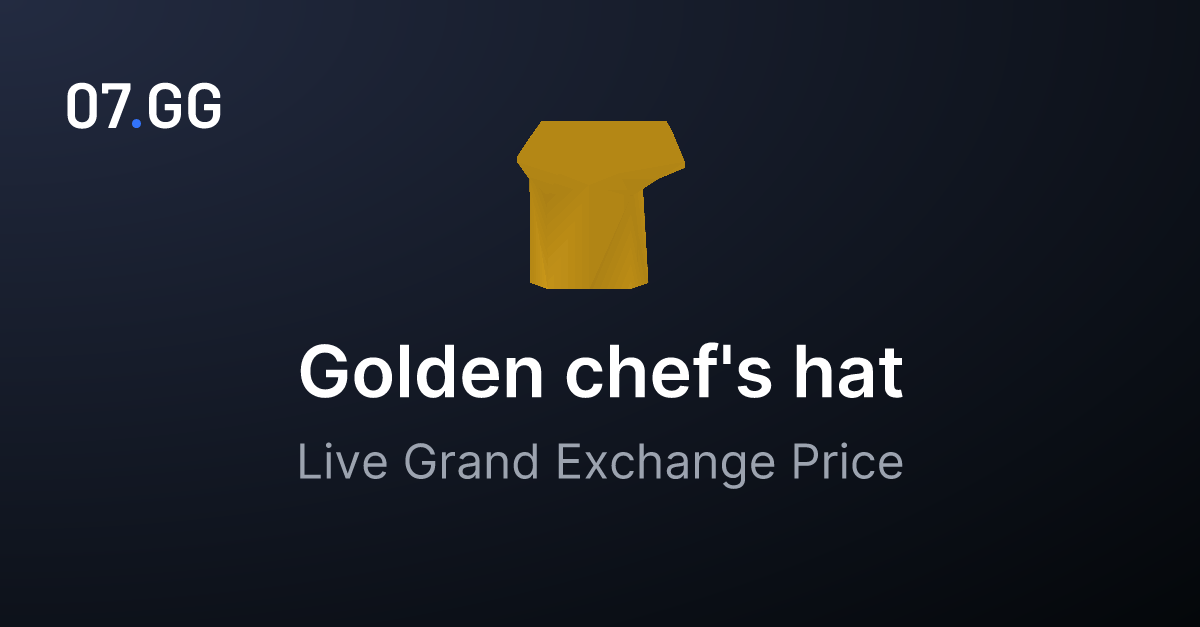 Golden chef's hat: Live GE Price on OSRS